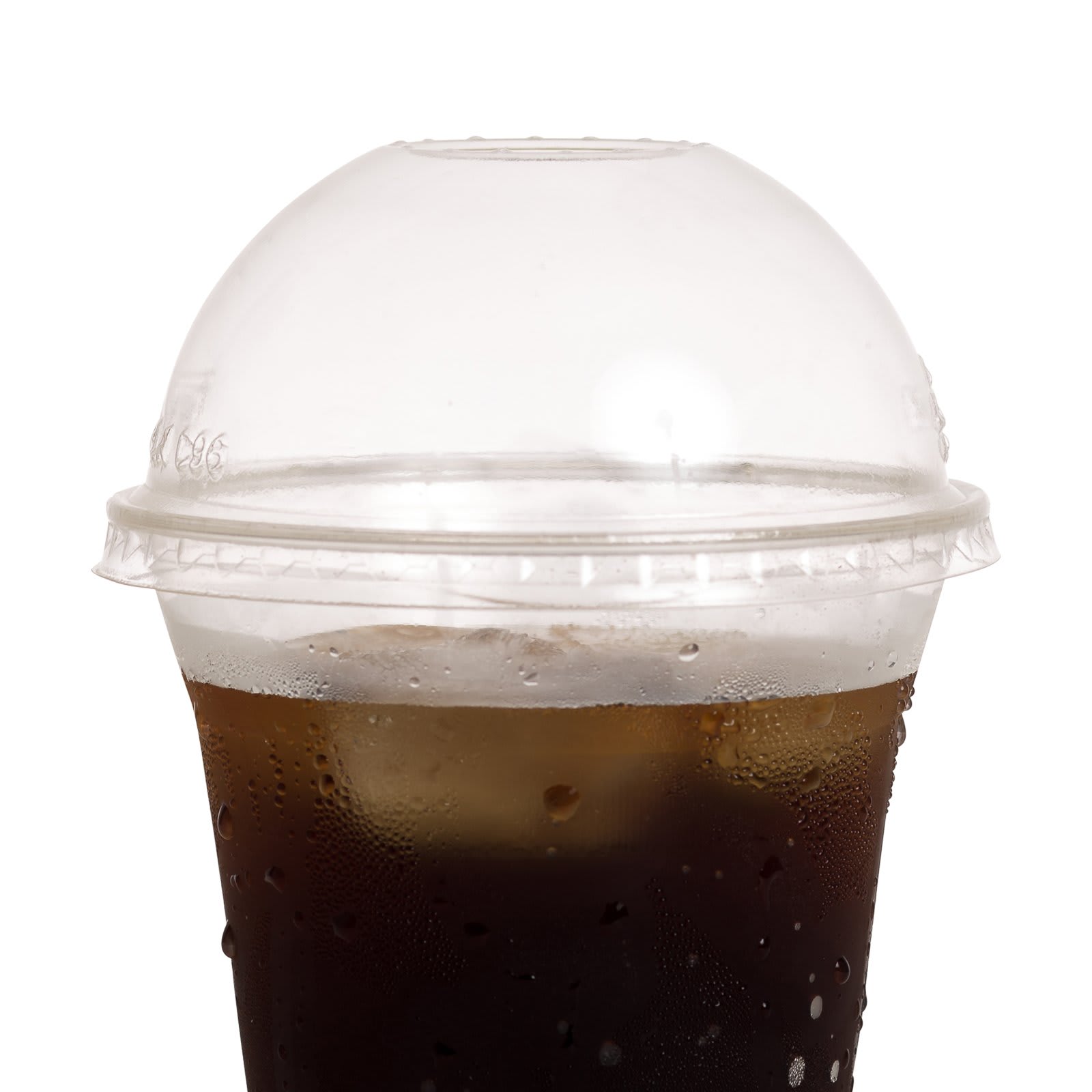 Ecoware Clear PLA Dome Lid with Open Hole-96mm-50-Pack for sale | NZ ...