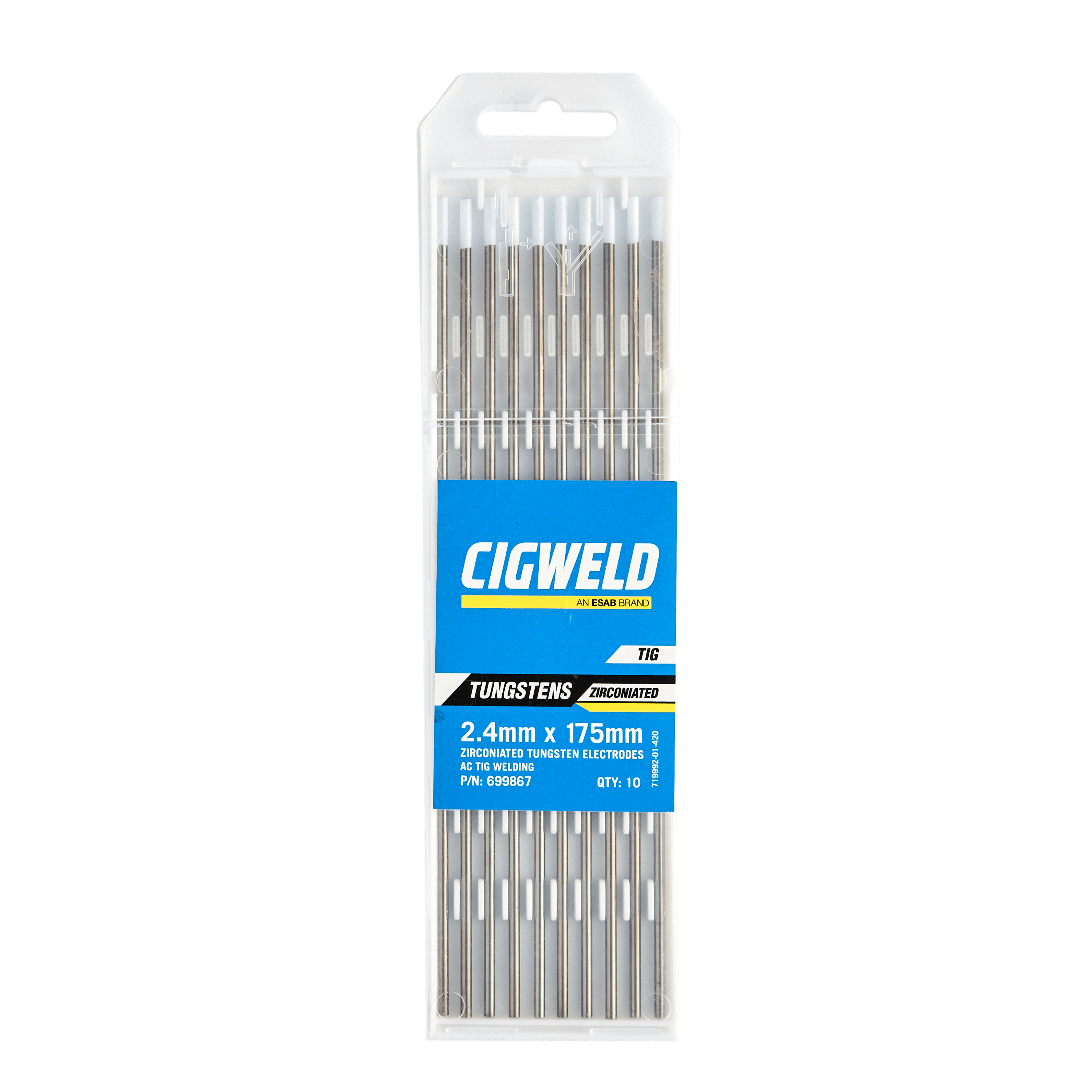 ELECTRODE TUNGSTEN ZIRC 2.4MM 10PK (Packet) for sale - NZ Safety ...