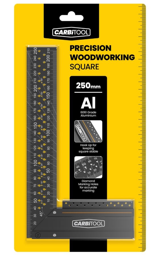 Carbitool Precision Woodworking Square 250mm-Each for sale - NZ Safety Blackwoods. | NZ Safety ...