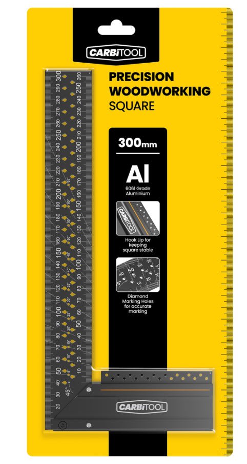 Carbitool Precision Woodworking Square 300mm-Each for sale - NZ Safety ...