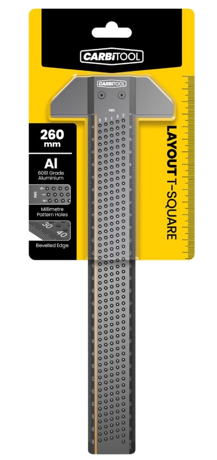 Carbitool Layout T-Square 260mm-Each for sale - NZ Safety Blackwoods. | NZ Safety Blackwoods