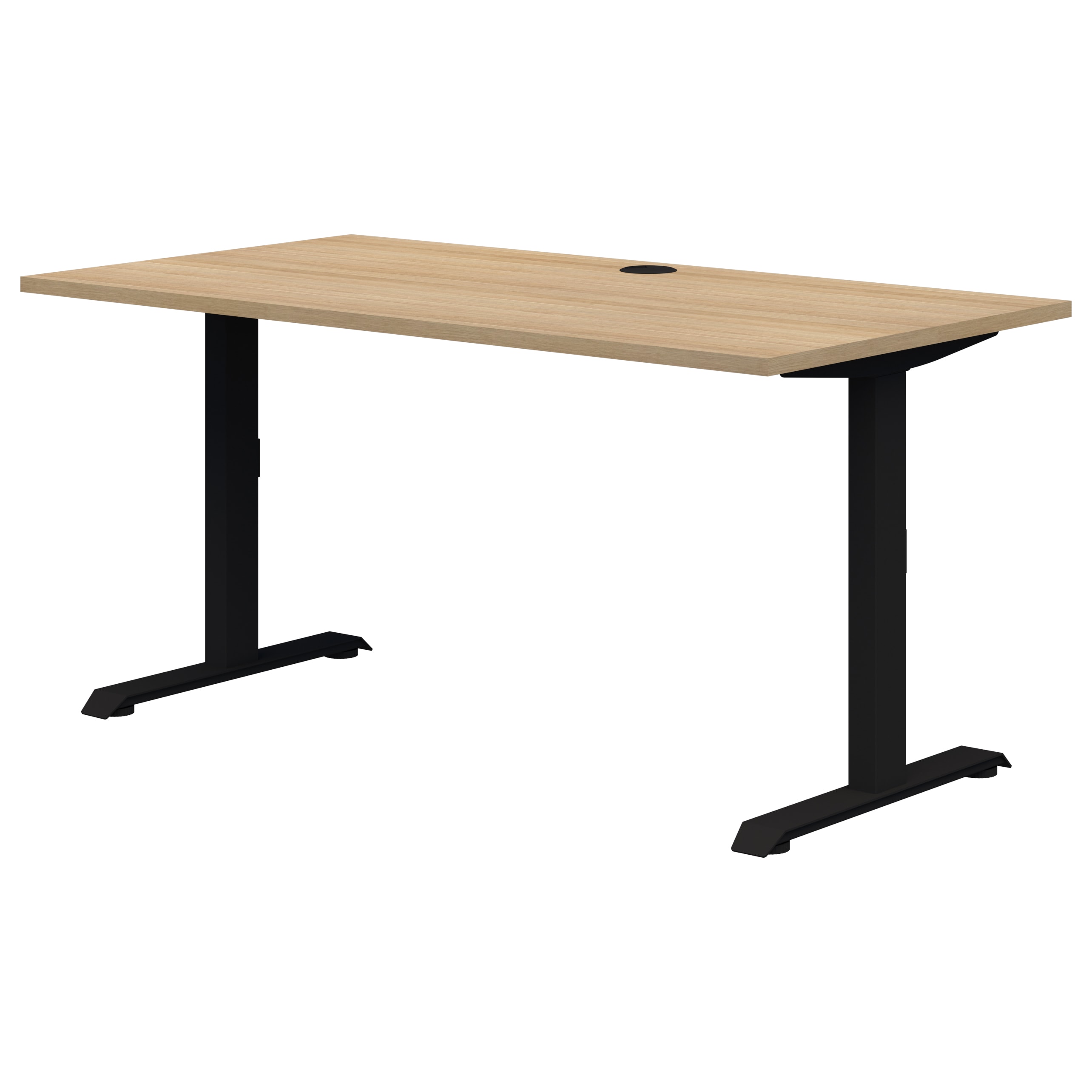 Rapid Fixed Height Desk 1200x700 Oak/Black-Each for sale - NZ Safety ...