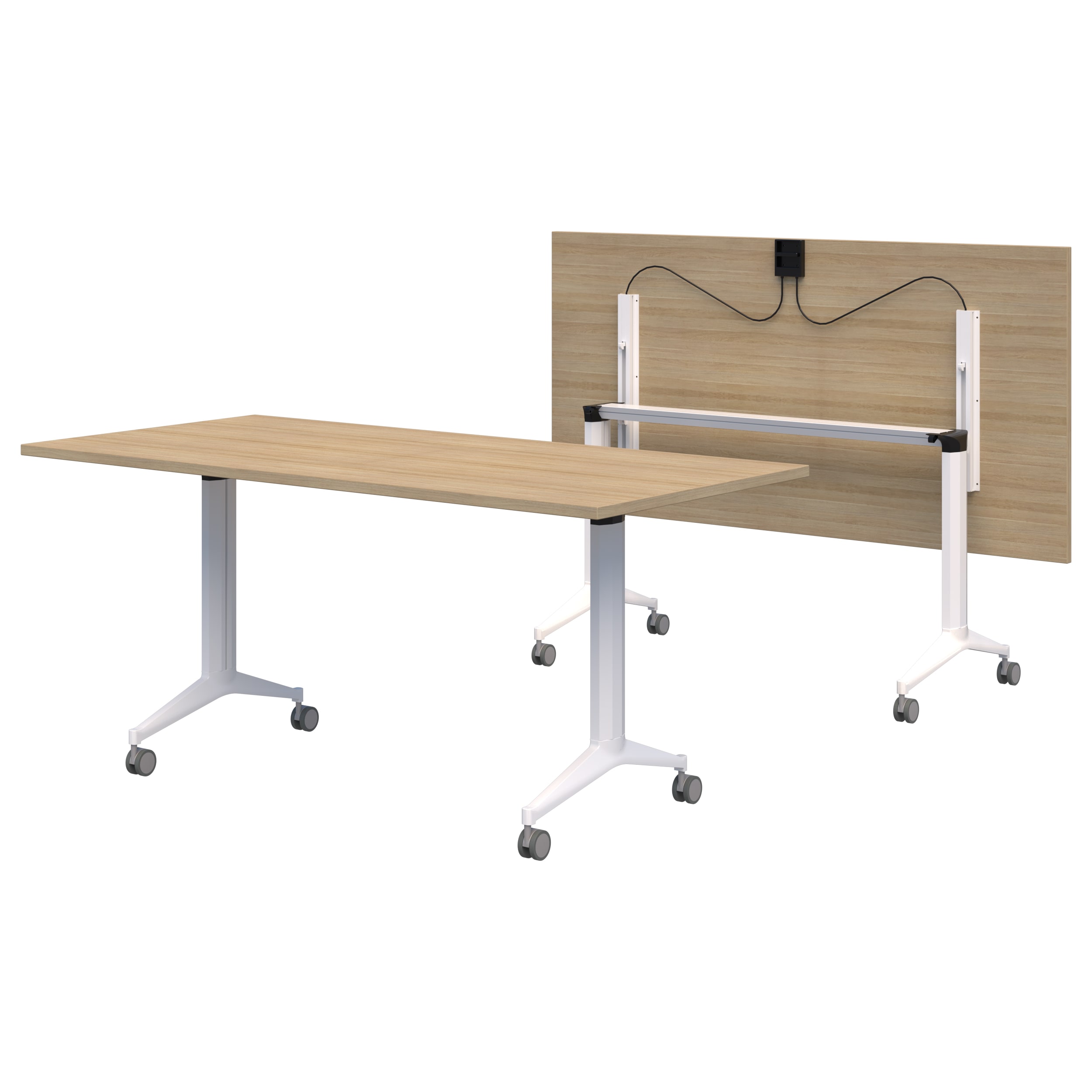 Rapid Flip Table 1200x800 Classic Oak/White-Each for sale - NZ Safety ...