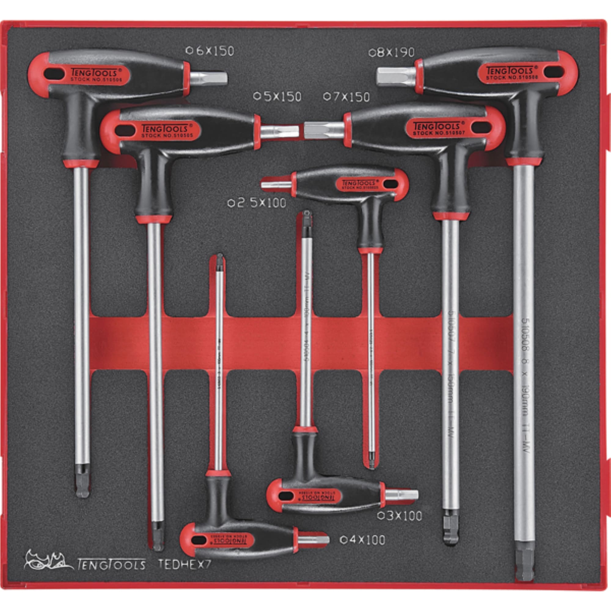 T-Handle Ball Point Hex Key Set FOAM2 7 Pieces (Each) for sale - NZ ...