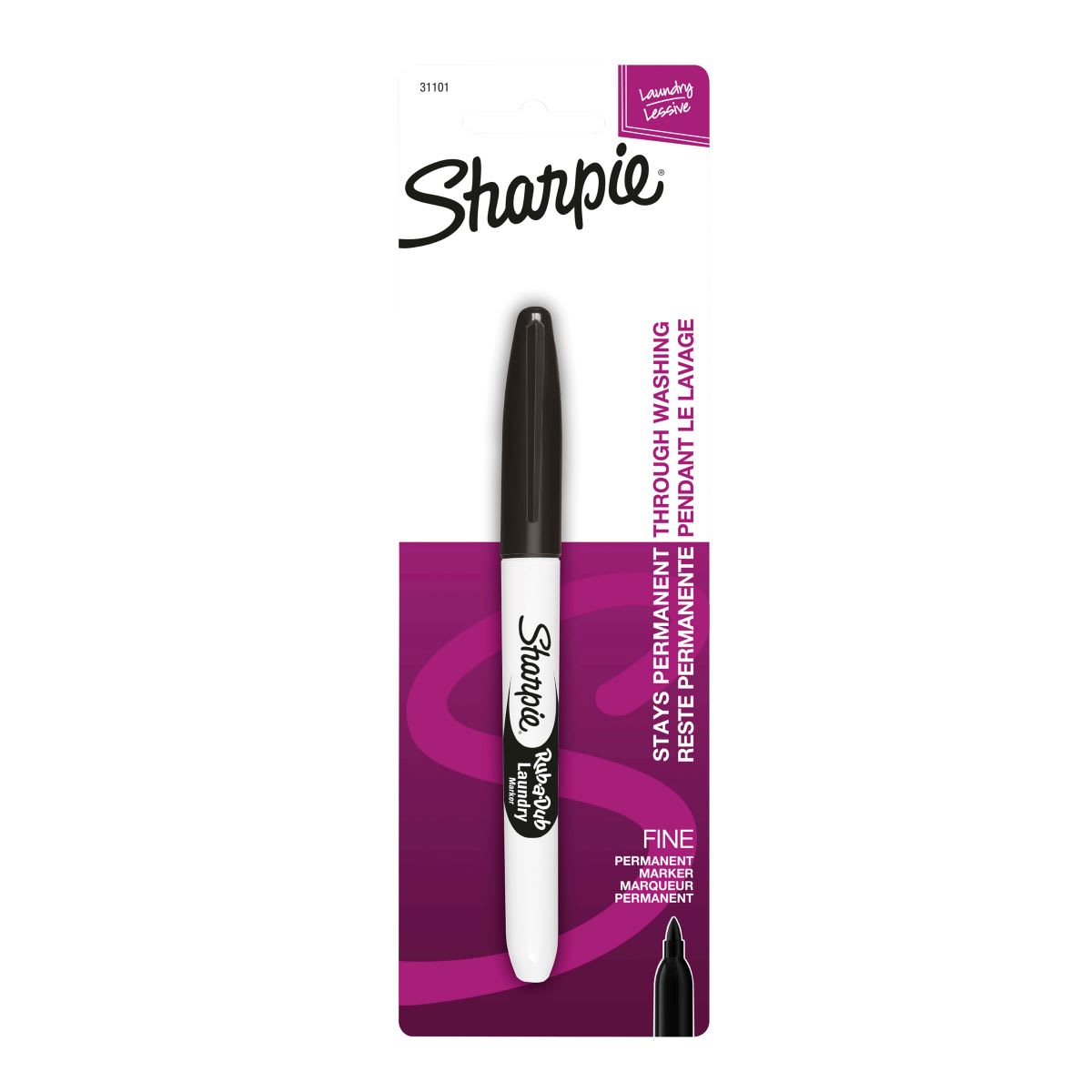 Sharpie Rub A Dub Laundry Marker Black 1PK (Each) for sale - NZ Safety ...