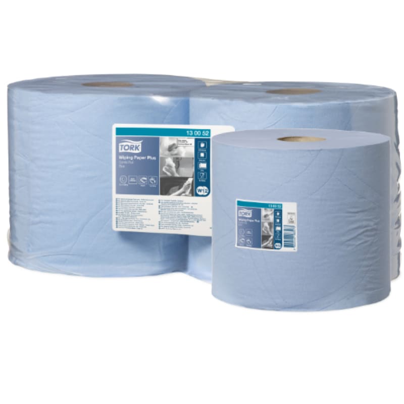 Tork W1,2 Wiping Paper Plus Combi Roll Blue-23cm x 255m-2 Rolls (Case ...