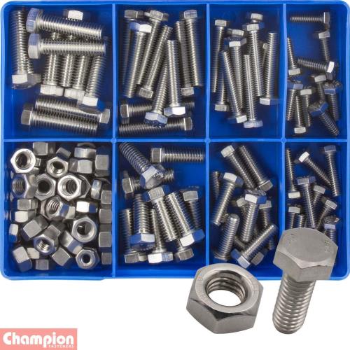 Champion Fixit UNC Set Screw Kit - Stainless Steel-140 Piece-Set for ...