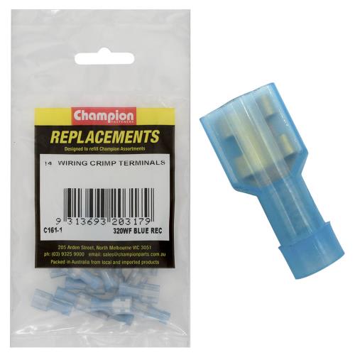 Champion Blue Female Push-On Spade Terminal-Pack of 14 (Packet) for ...