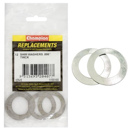 Champion 1-1/8"x1-5/8"x0.006" Shim Washer-Pack of 12 (Packet) for sale ...