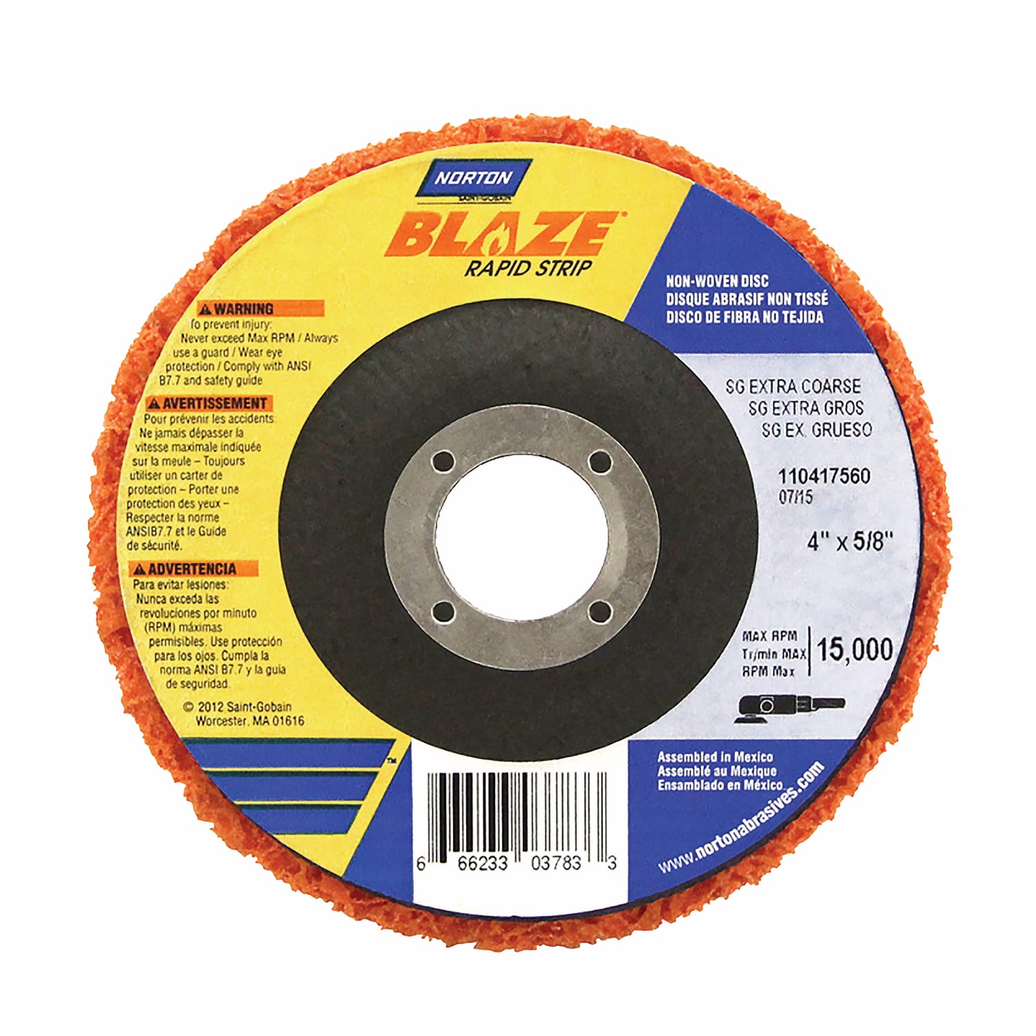 100 x 16mm Rapid Strip Disc Norton Blaze-Each for sale - NZ Safety ...