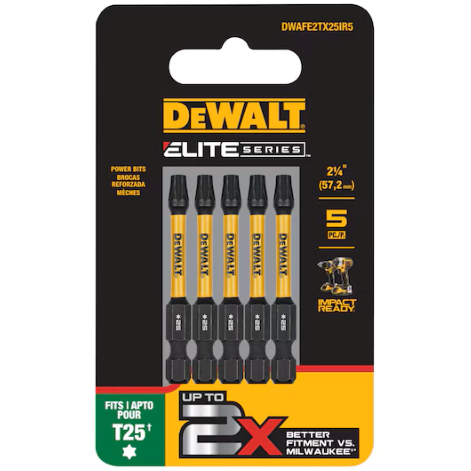 Dewalt Elite Series T25 Bit-57mm-Pack of 5-Pack for sale - NZ Safety ...