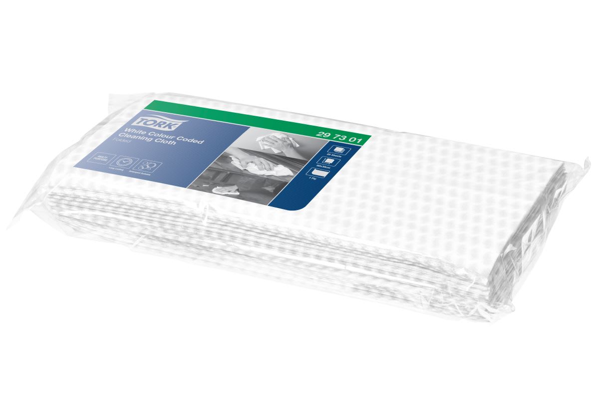 Tork White Colour Coded Cleaning Cloth (Carton) for sale - NZ Safety ...