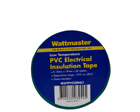 Wattmaster Green PVC Electrical Tape-18mm x 20m (Each) for sale | NZ ...