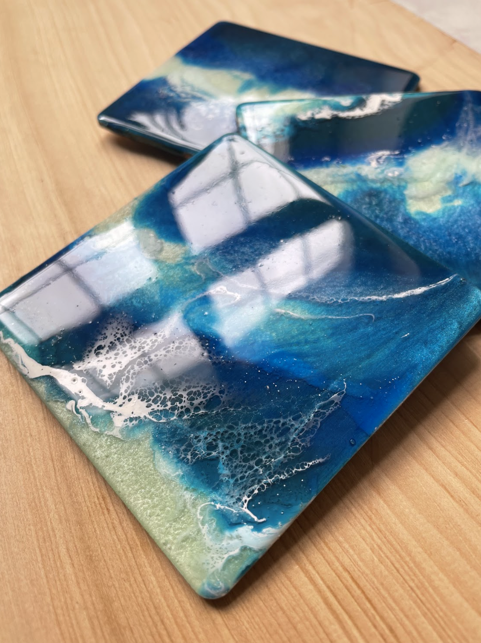 At Home Epoxy Resin Art Coaster Kit - Seascapes | Obby