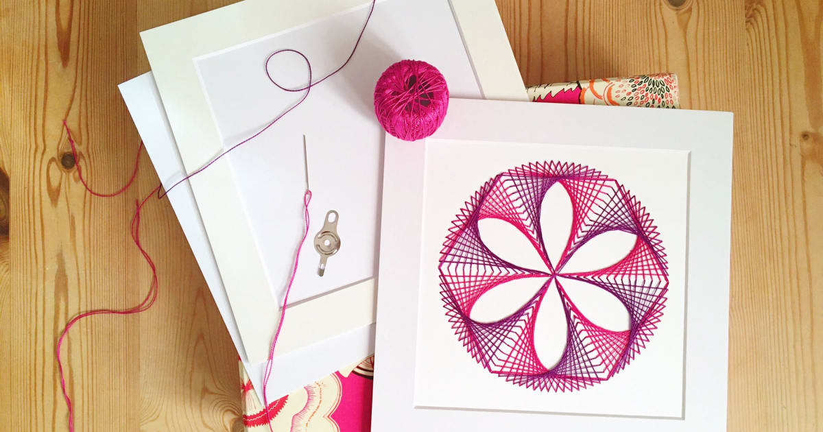 Mounted Flower String Art Kit | Obby