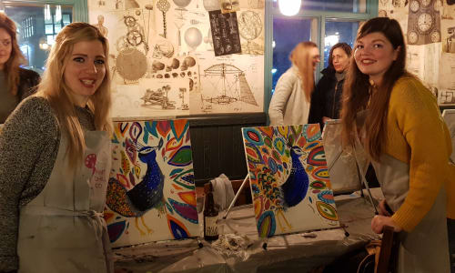 Paint n Sip Bar Event "Peacock Carnival" | Obby