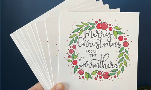 Introduction to Modern Calligraphy - Christmas Card Making | Obby