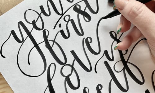 Intermediate Modern Calligraphy class with Bee Davies Illustration | Obby