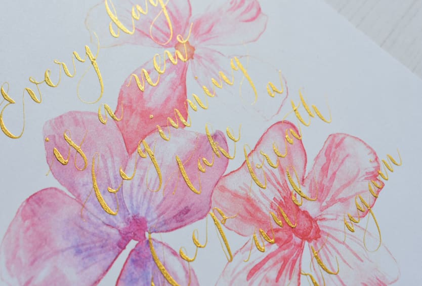 Improvers Modern Calligraphy with Metallic Ink | Obby