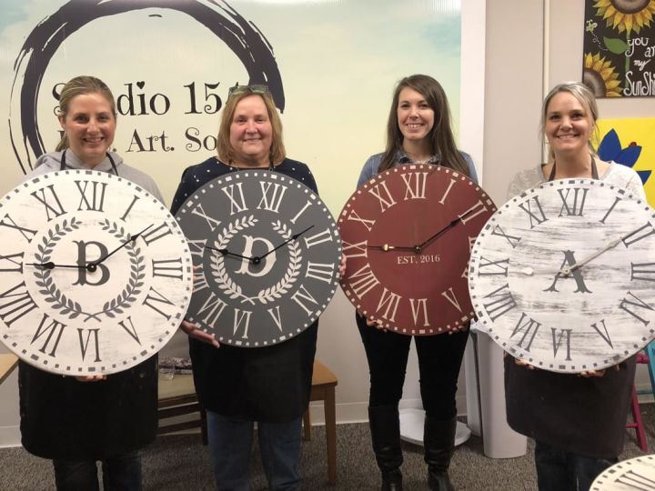 Farm House Clocks! Come create your custom clock with us!