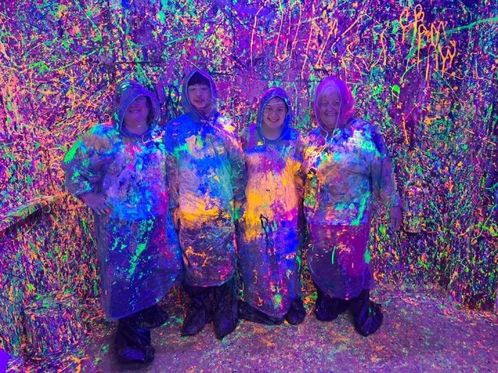 Blacklight Splatter Party