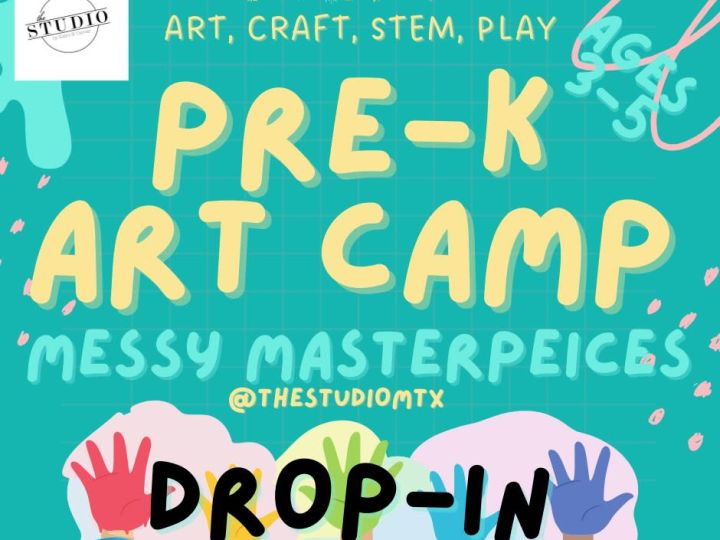 PRE-K ART CAMP - DROP IN AGES 3-5