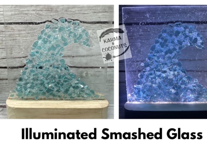 Illuminated Smashed Glass Creation - $50