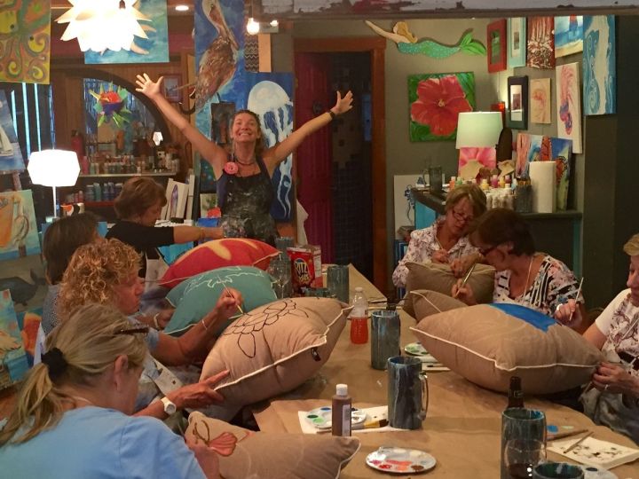 Cathy Riddle's PRIVATE Paint A Pillow PARTY