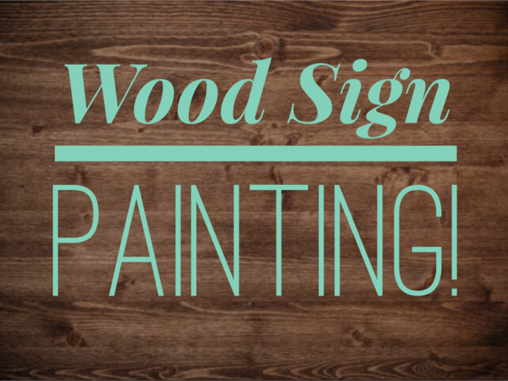 Wood Sign Painting at The Kirklin Library