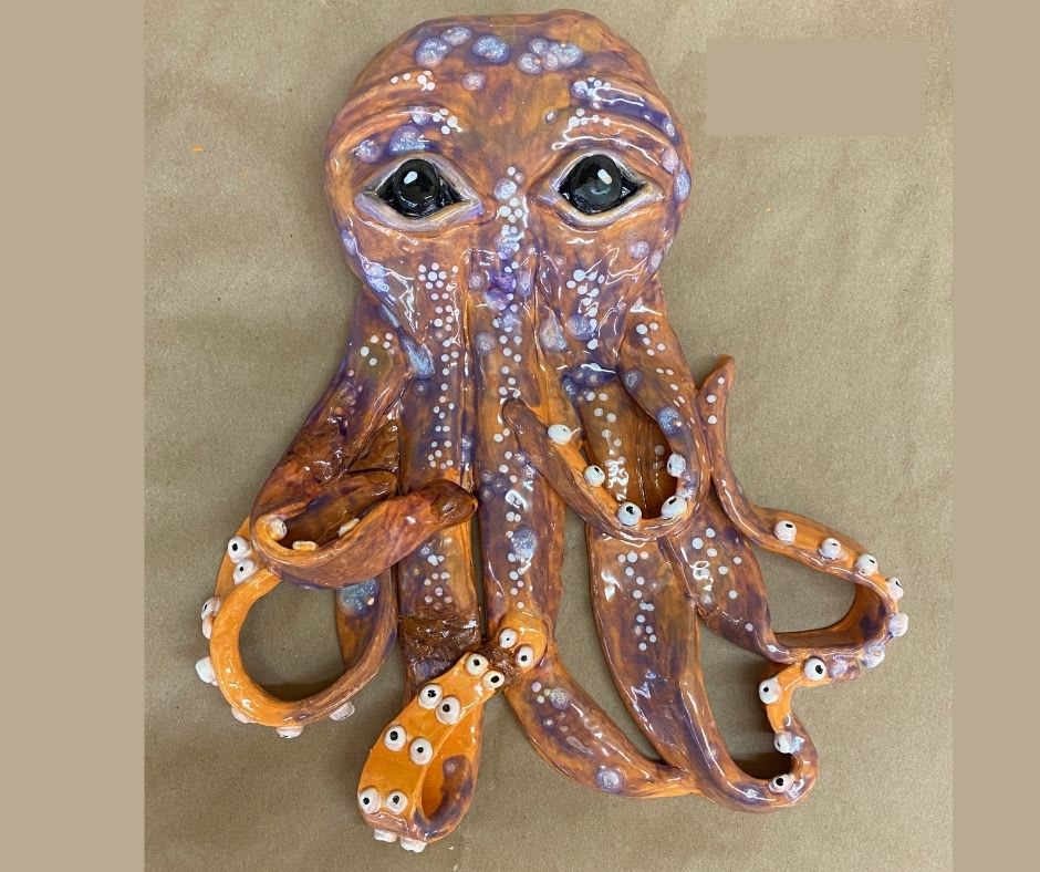 Clay Hand Built Octopus