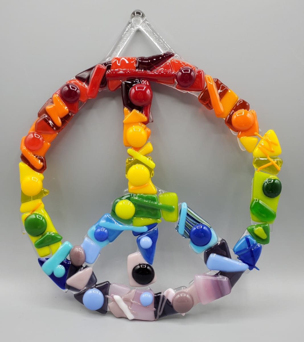 Fused Glass Peace Sign