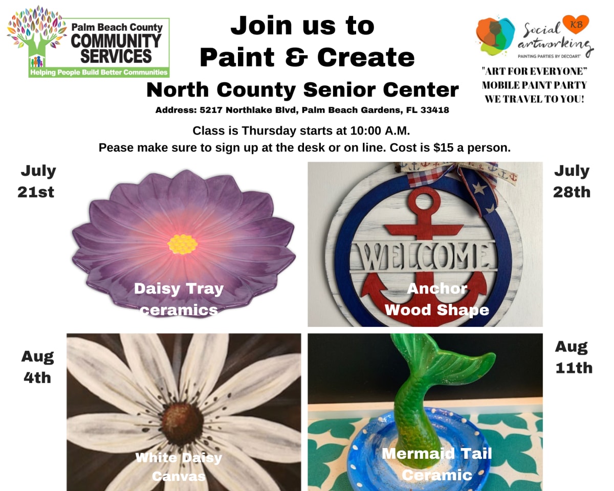North County Senior Center Classes Thursday starting at 10 AM