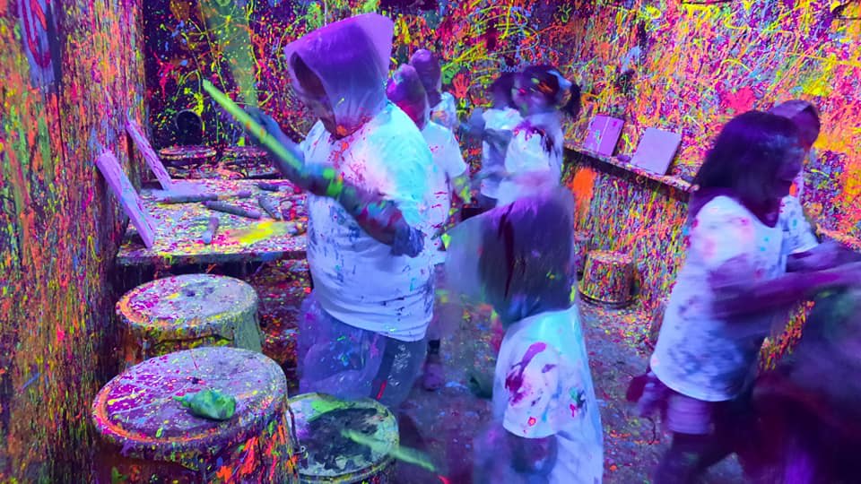 Kids Blacklight Splatter Party