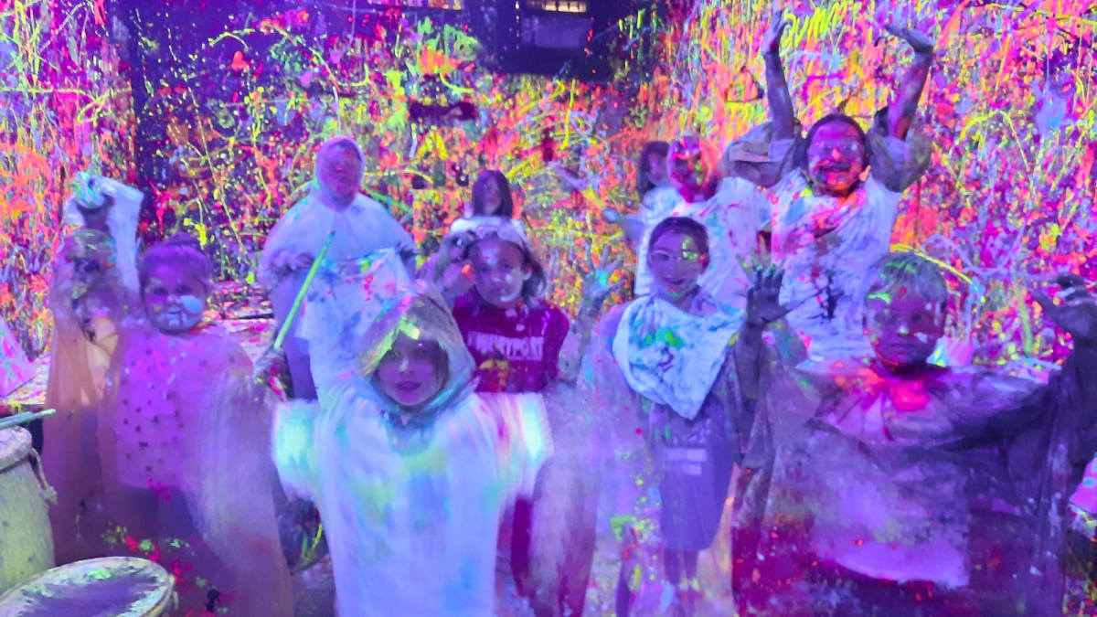 Kids Blacklight Splatter Party