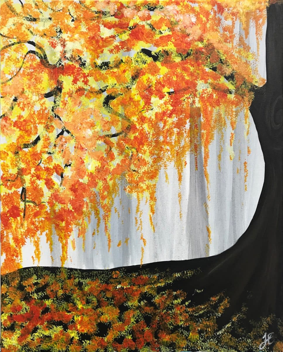 Abstract Willow Tree Painting