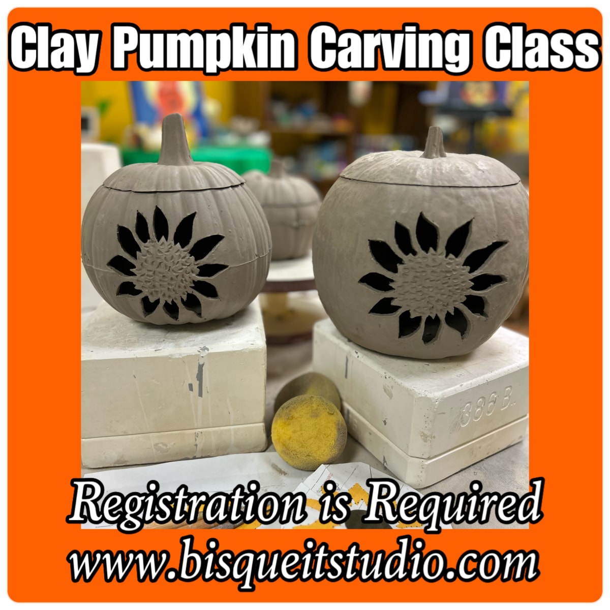 11/2 Clay Pumpkin Carving Class