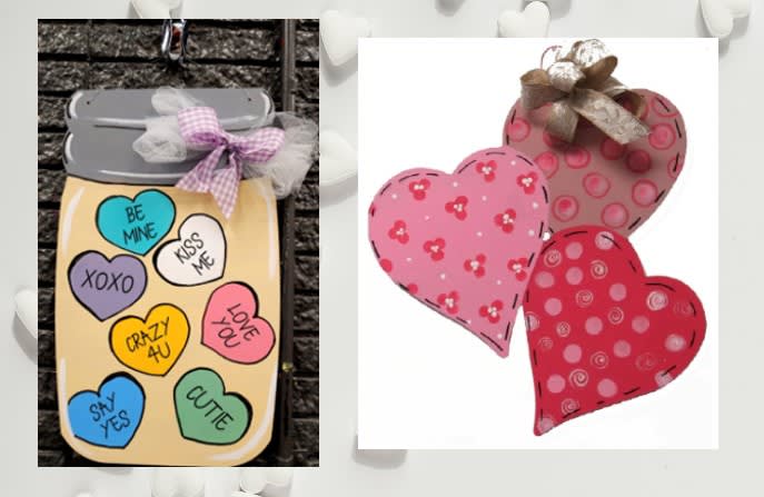 $36 Choose your Valentine's Door Hanger! 18" Wood Cutout - (duplicate)