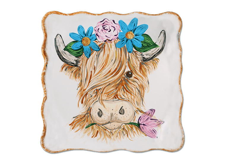 13 and over Class - Highland Cow Plate