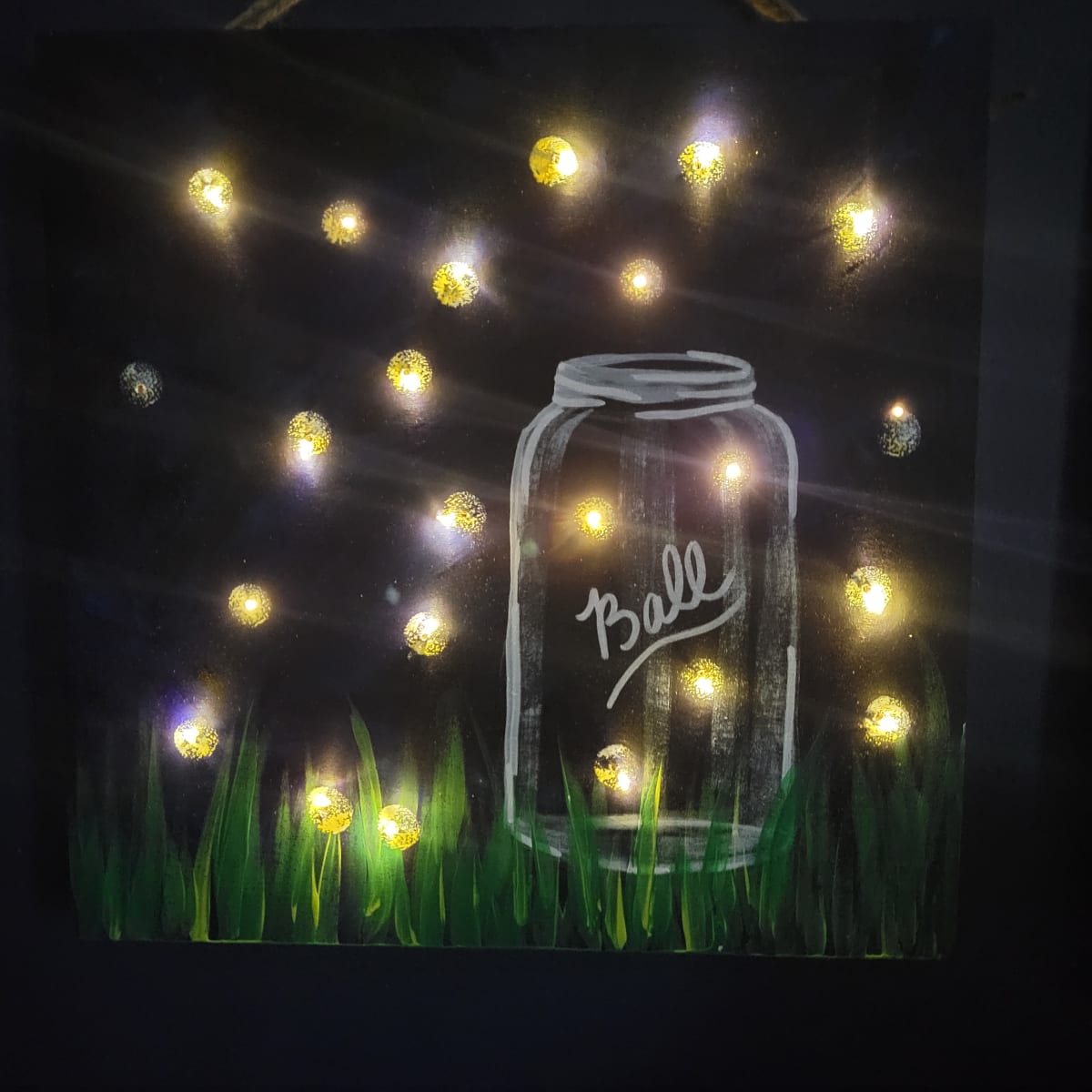 LED light-up Art "Catching Fireflies" Fri 08/04 (6:30 pm) class fee $40