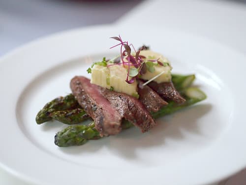 Chef Bernard: Seared Halibut, Steak w/ Mushroom Sauce, and more