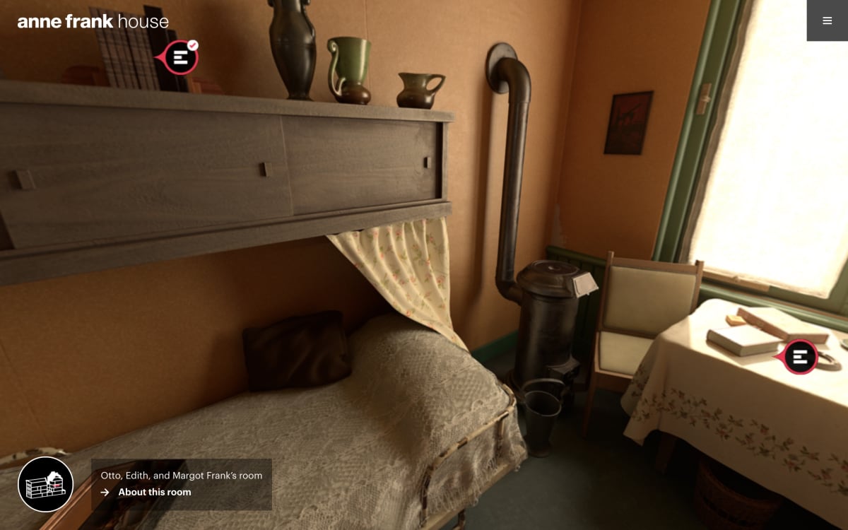 Online tour of the VR-Secret Annex in the Anne Frank House with Aaron ...