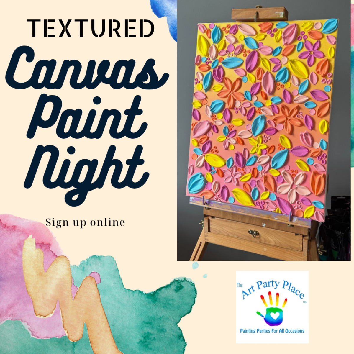 Textured Canvas Paint Night