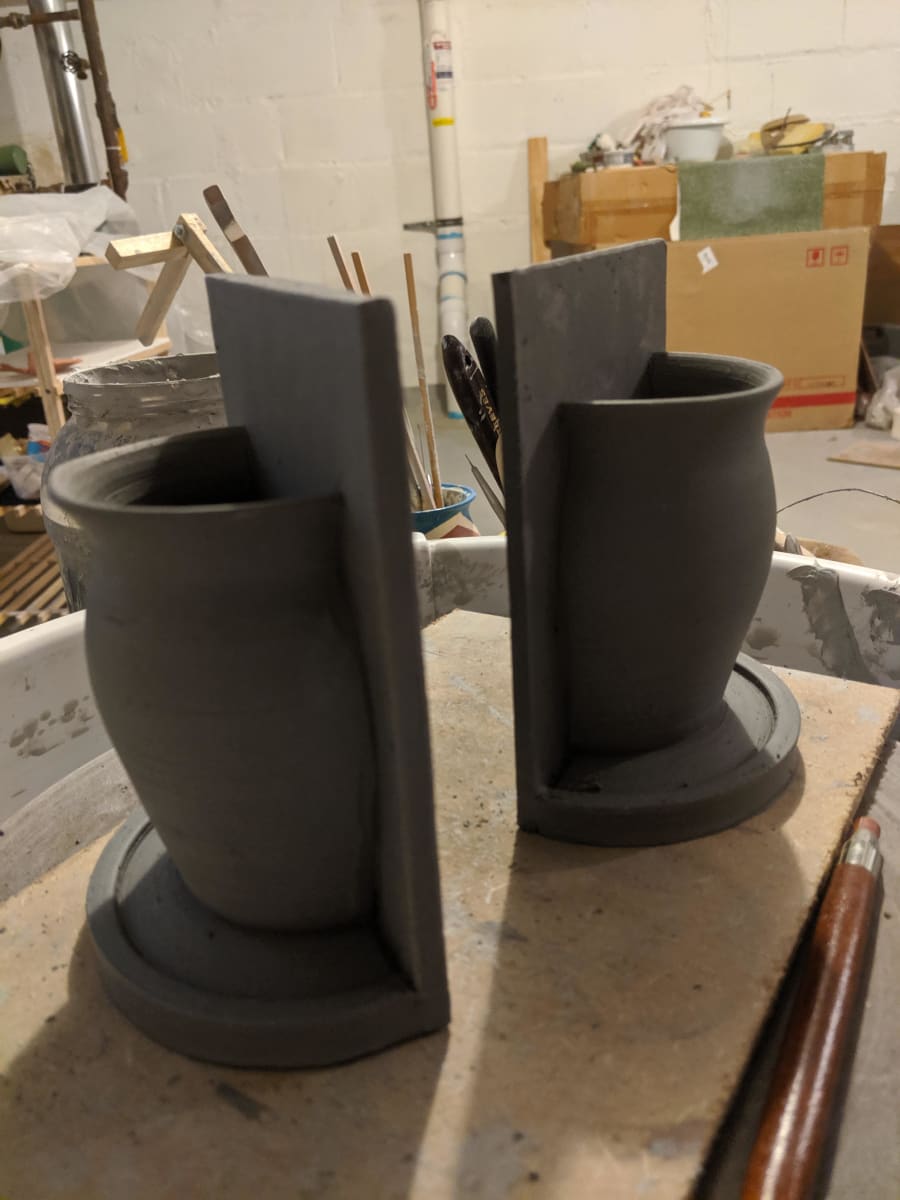 Clay Bookends