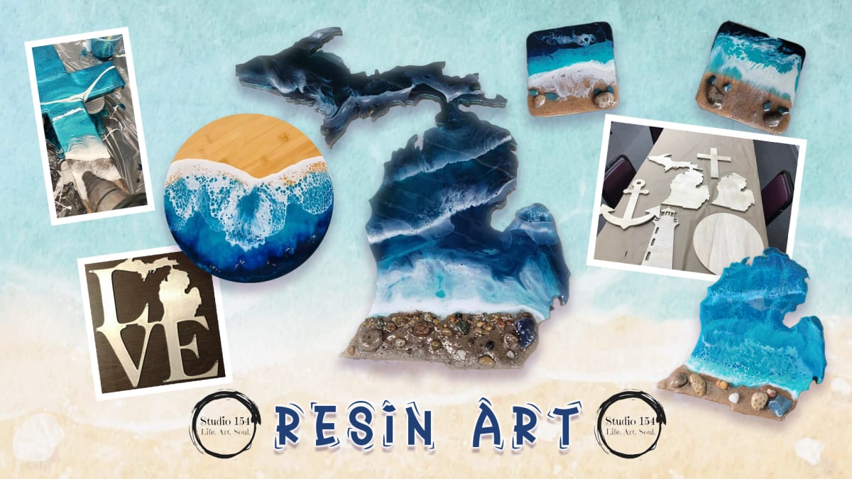 Resin Art! Such a beautiful piece to display in your home! Lots of ...