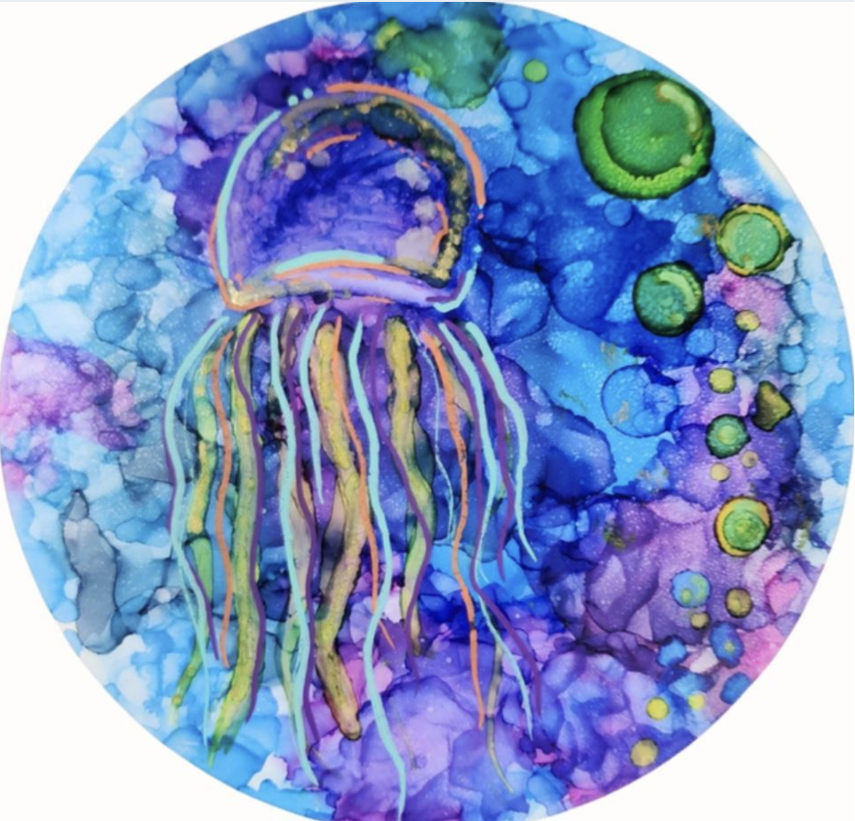 ALCOHOL INK - Jellyfish