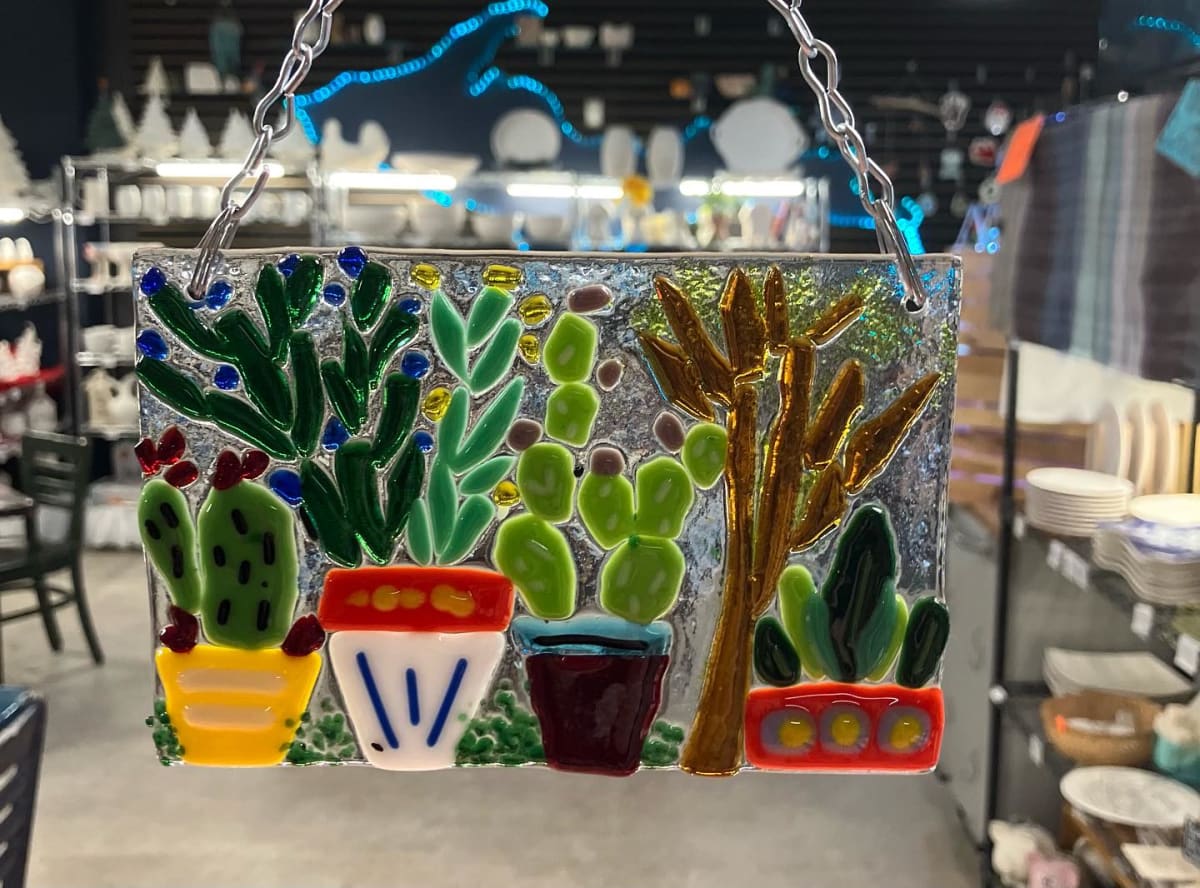 Fused Glass: Cactus Suncatcher