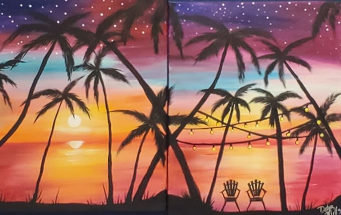 Date Night Painting Session, "Paradise Sunset" Sat 05/31, 4:00pm Price ...