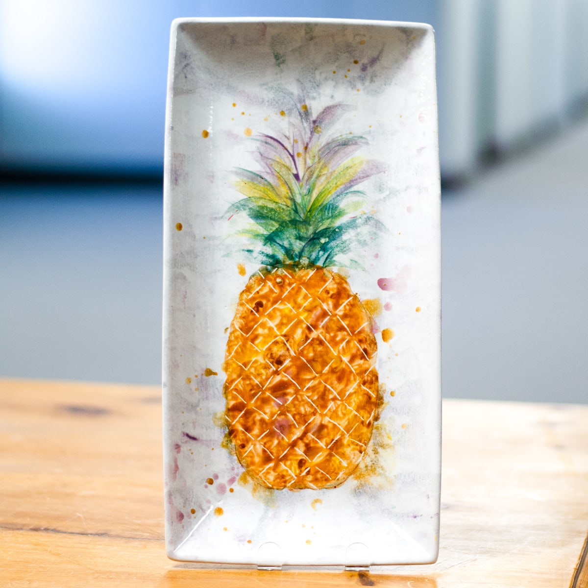 Watercolor Pineapple Pottery Painting Workshop 6/21 6:30-8 PM