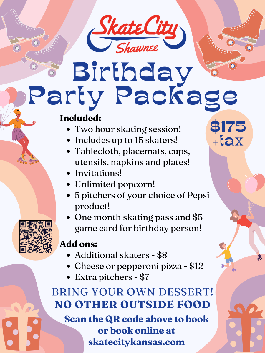 Roller Skating Birthday Party Package - Shawnee