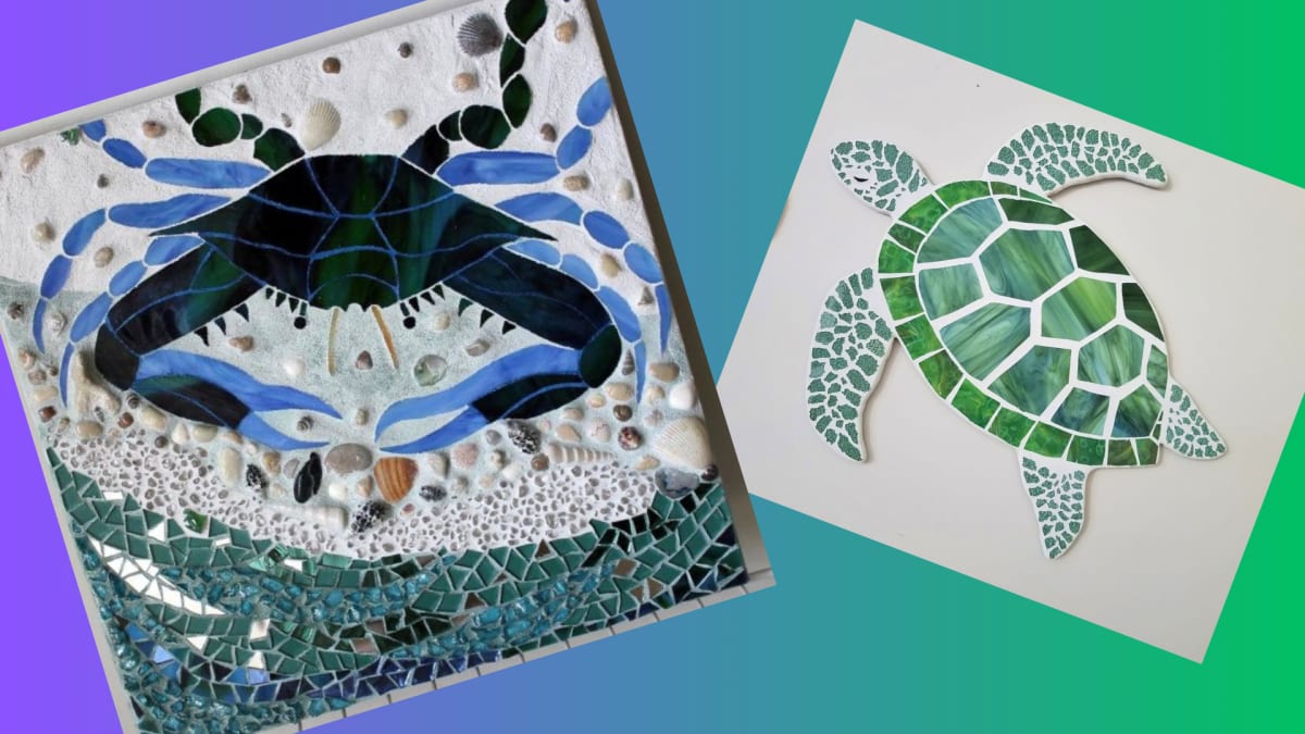 Blue Crab Stained Glass Pattern